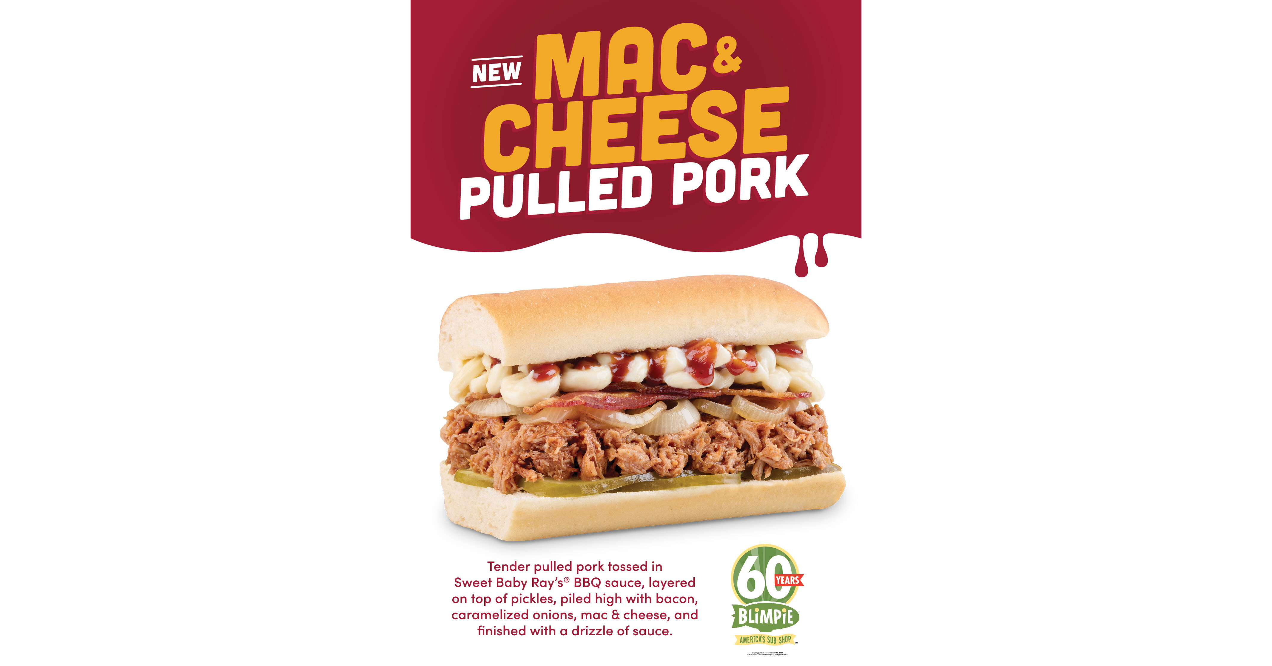 Blimpie Introduces New Pulled Pork Sub With Cheesy Twist