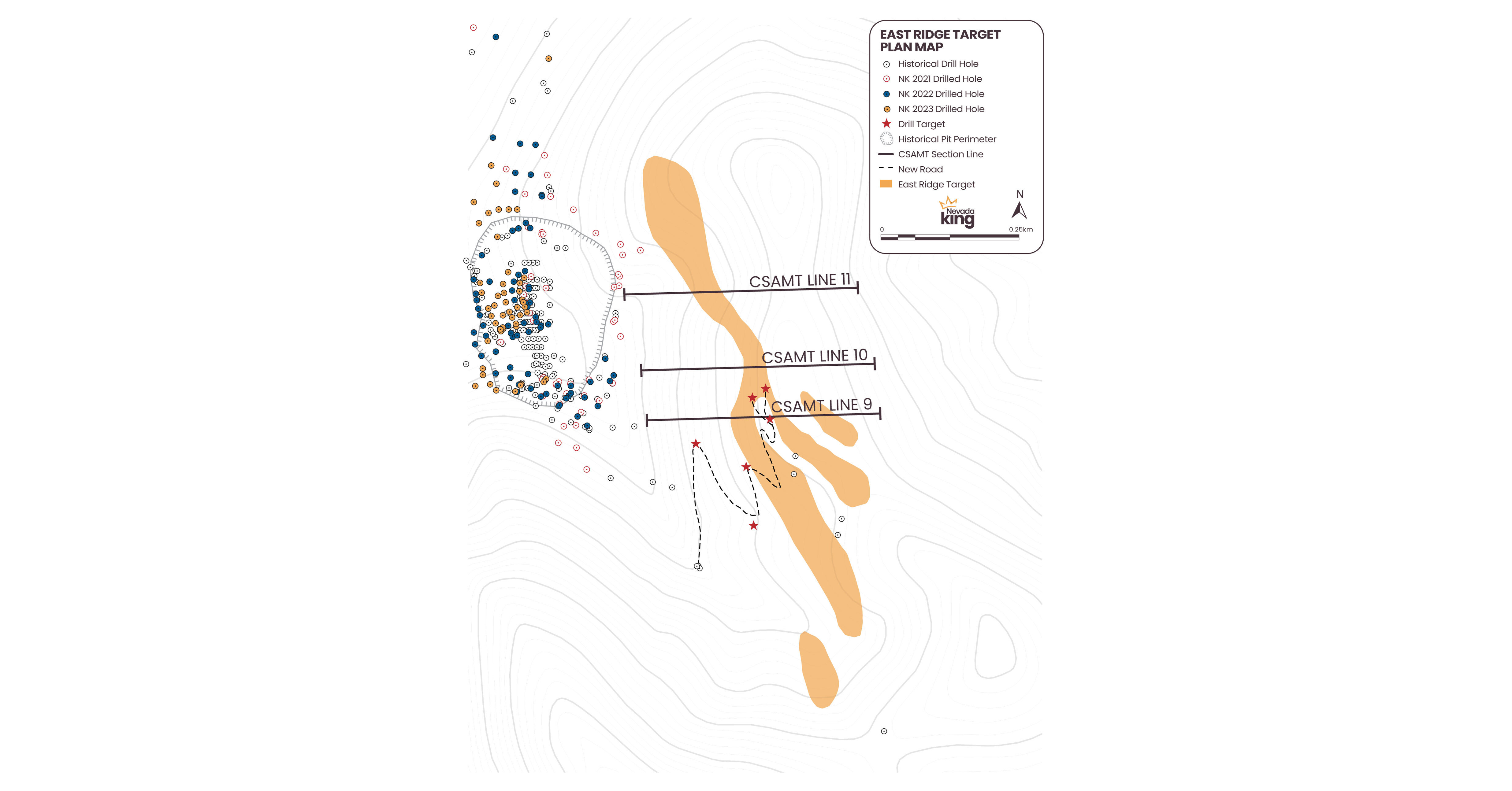 NEVADA KING MOBILIZES DRILL RIG TO EAST RIDGE TARGET TO TEST AT-SURFACE ...