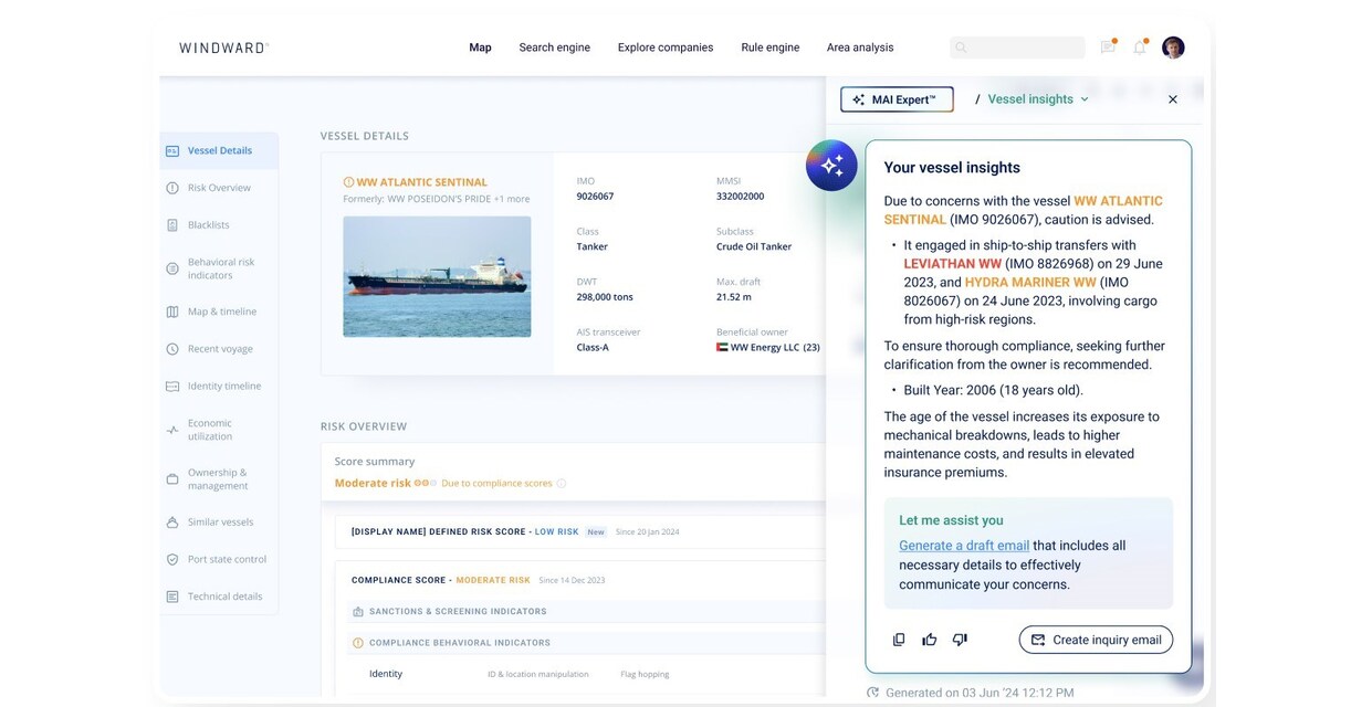 Windward Unveils MAI Expert™, a First of its Kind Maritime AI Virtual ...