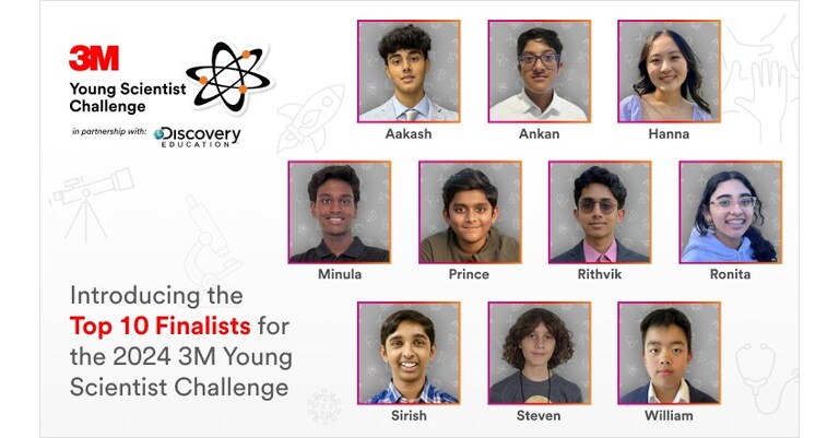 3M Young Scientist Challenge Announces 2024 National Finalists - Jun 27 ...
