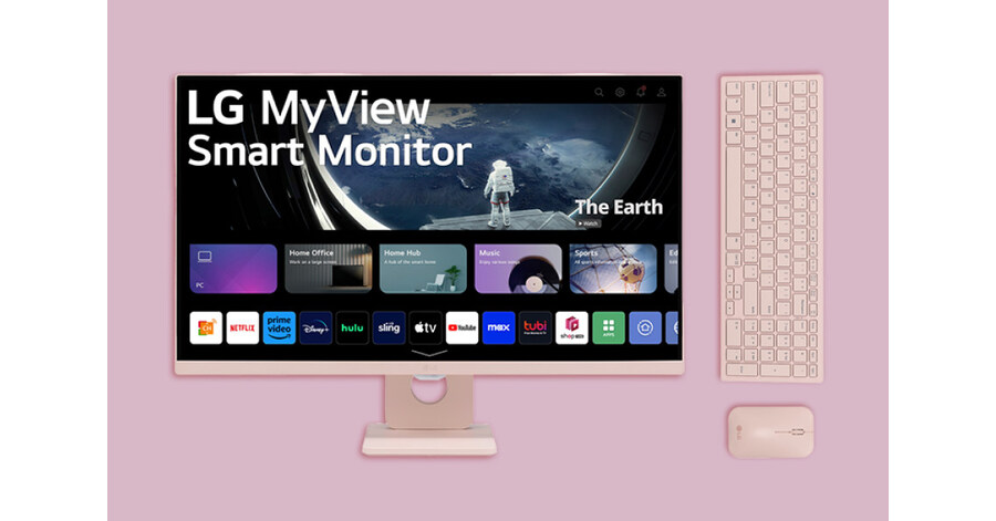 LG THINKS PINK WITH MYVIEW SMART MONITOR DESKTOP SETUP