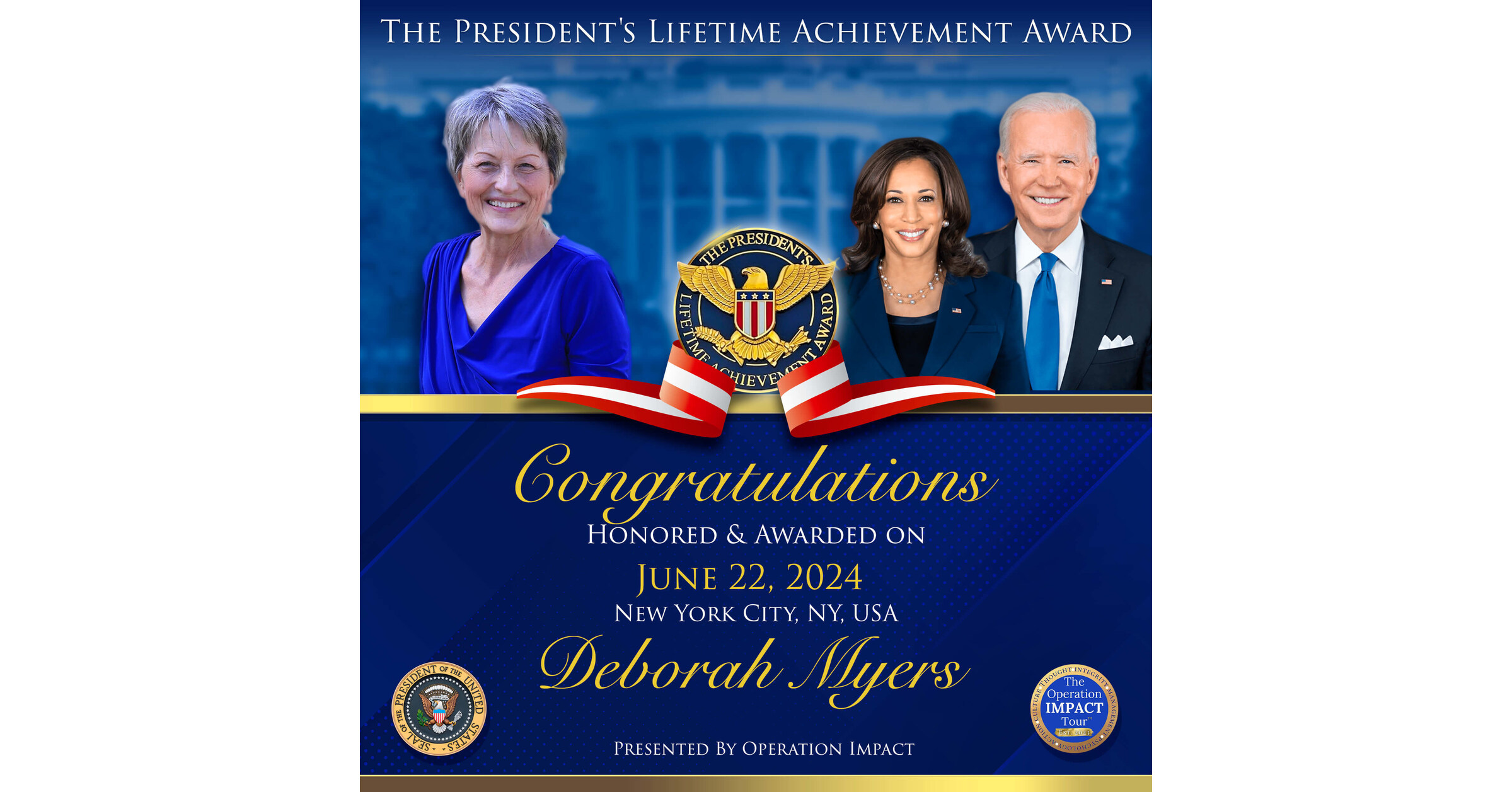 Acupressurist Deborah Myers Receives President's Lifetime Achievement Award