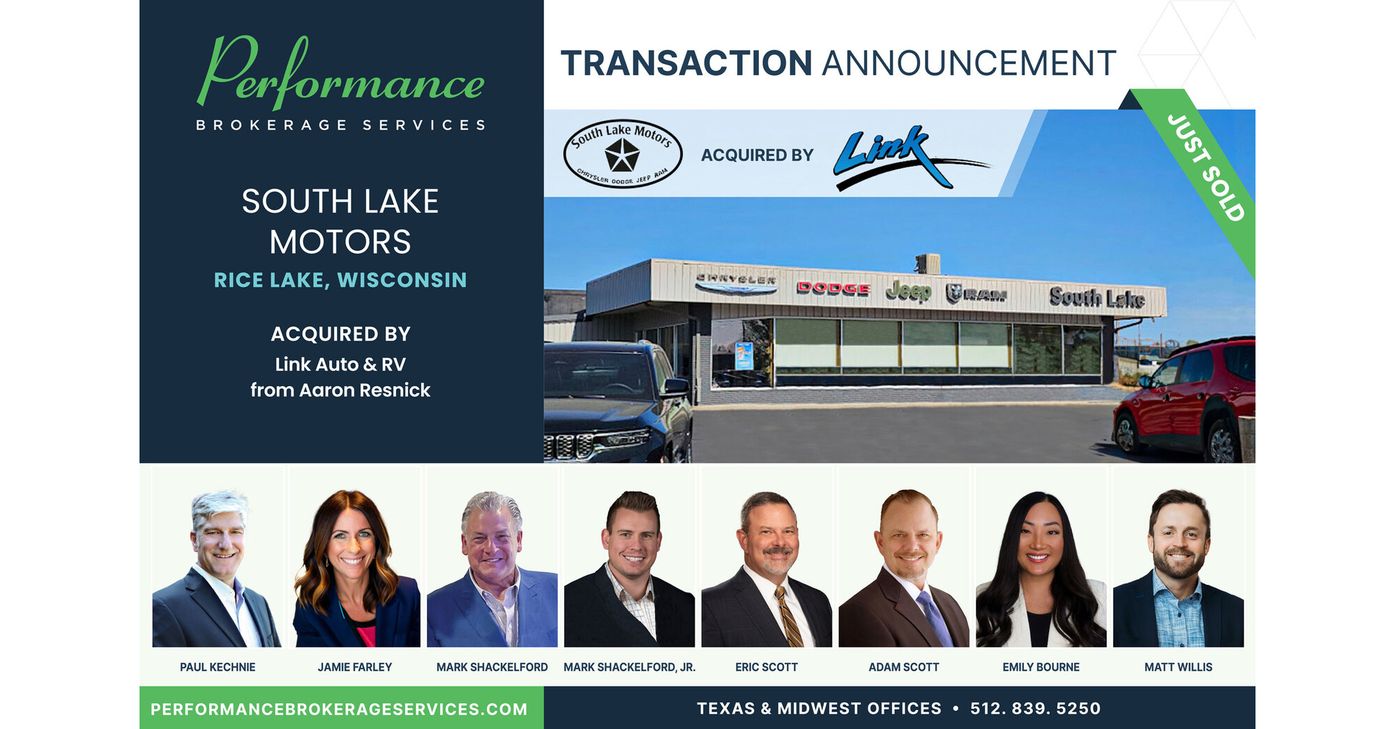 Performance Brokerage Services Advises on the Sale of South Lake Motors ...