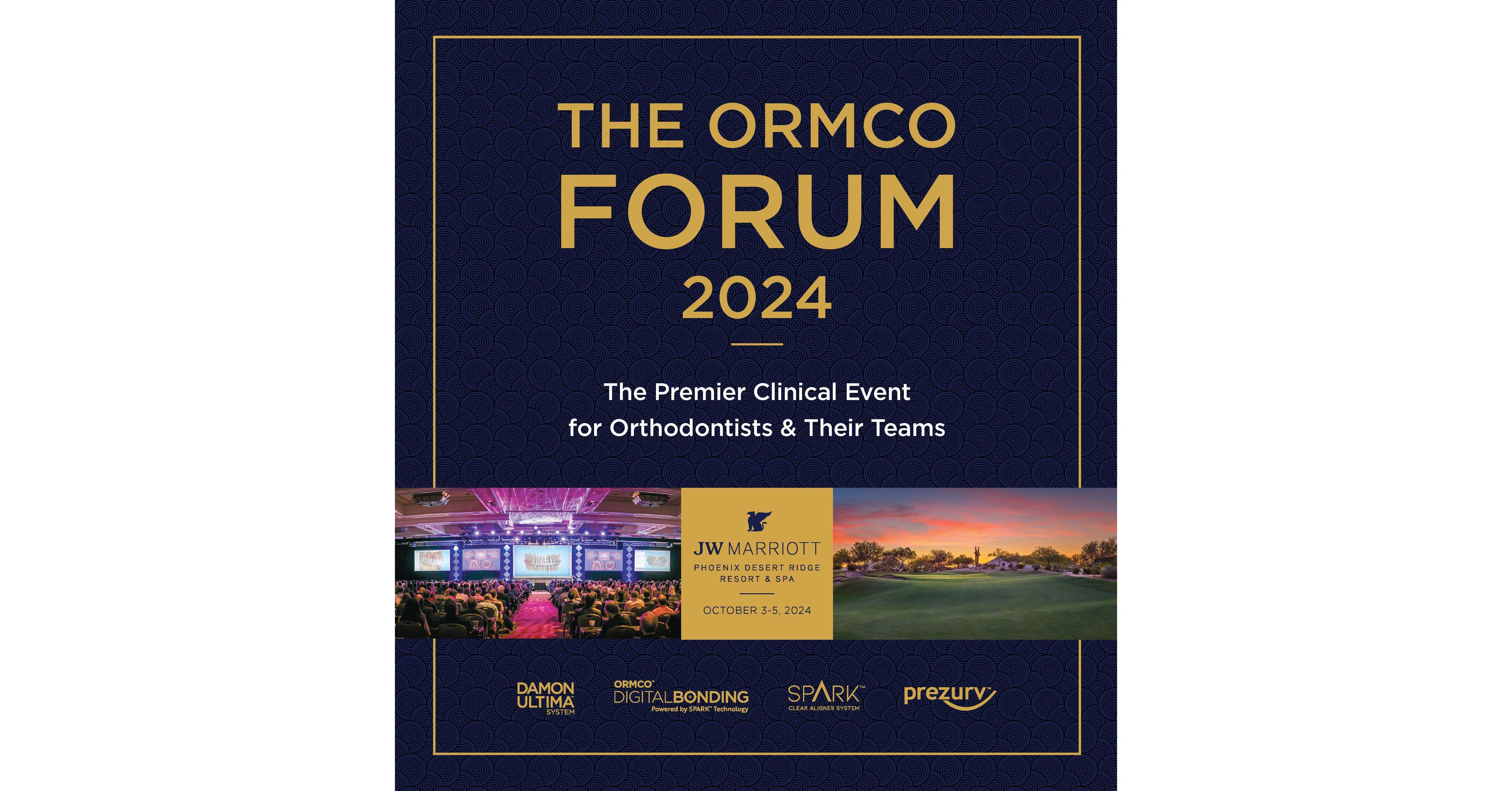 ORMCO™ TO HOST PREMIER CLINICAL EVENT FOR ORTHODONTISTS & THEIR TEAMS