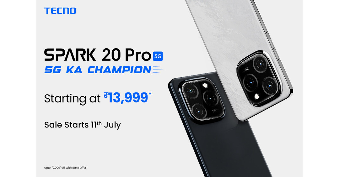 TECNO SPARK 20 Pro 5G: 5G Ka Champion launched; to keep users ahead in ...