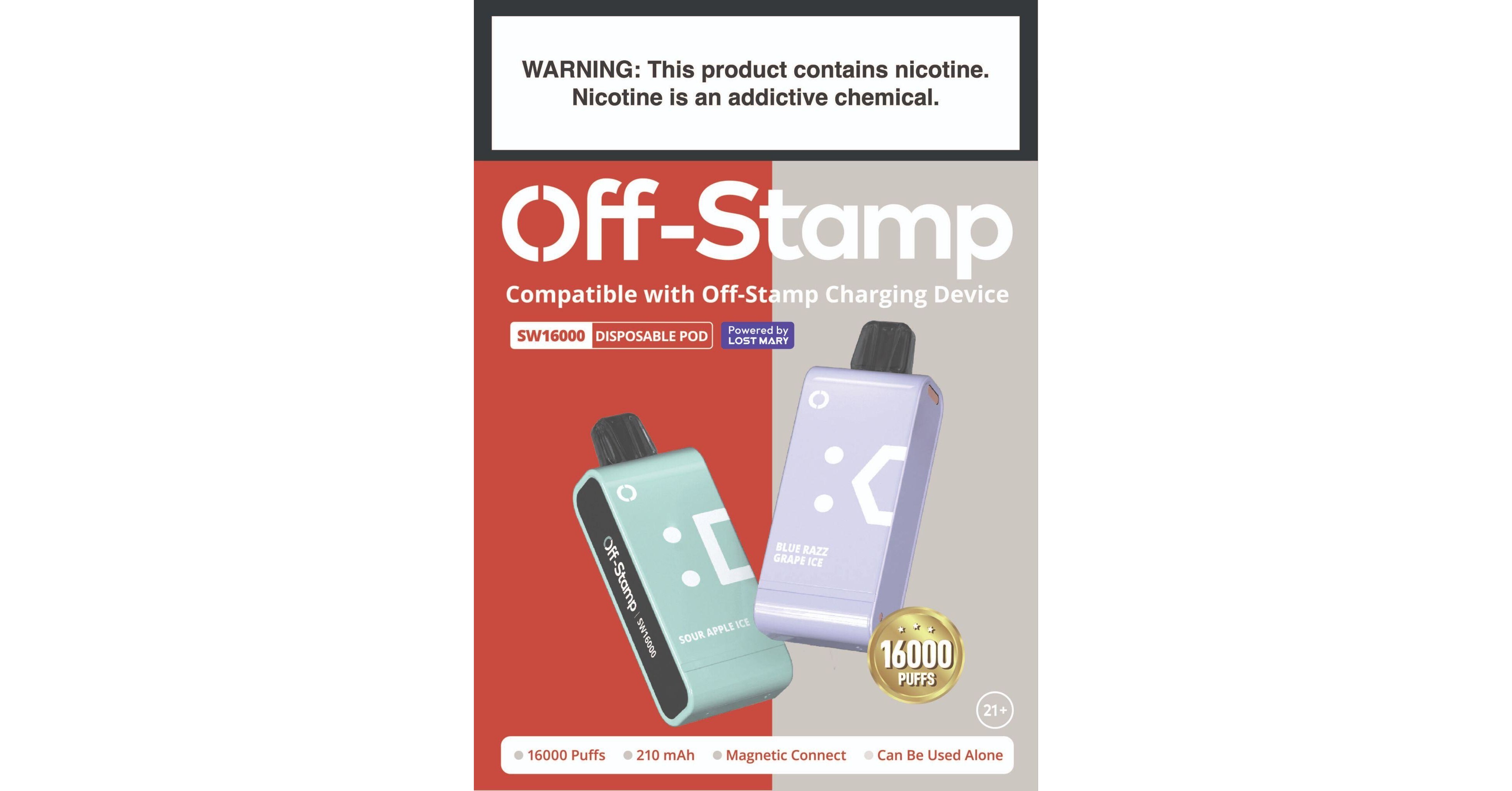 Off-Stamp brings SW16000 single-use vape pod