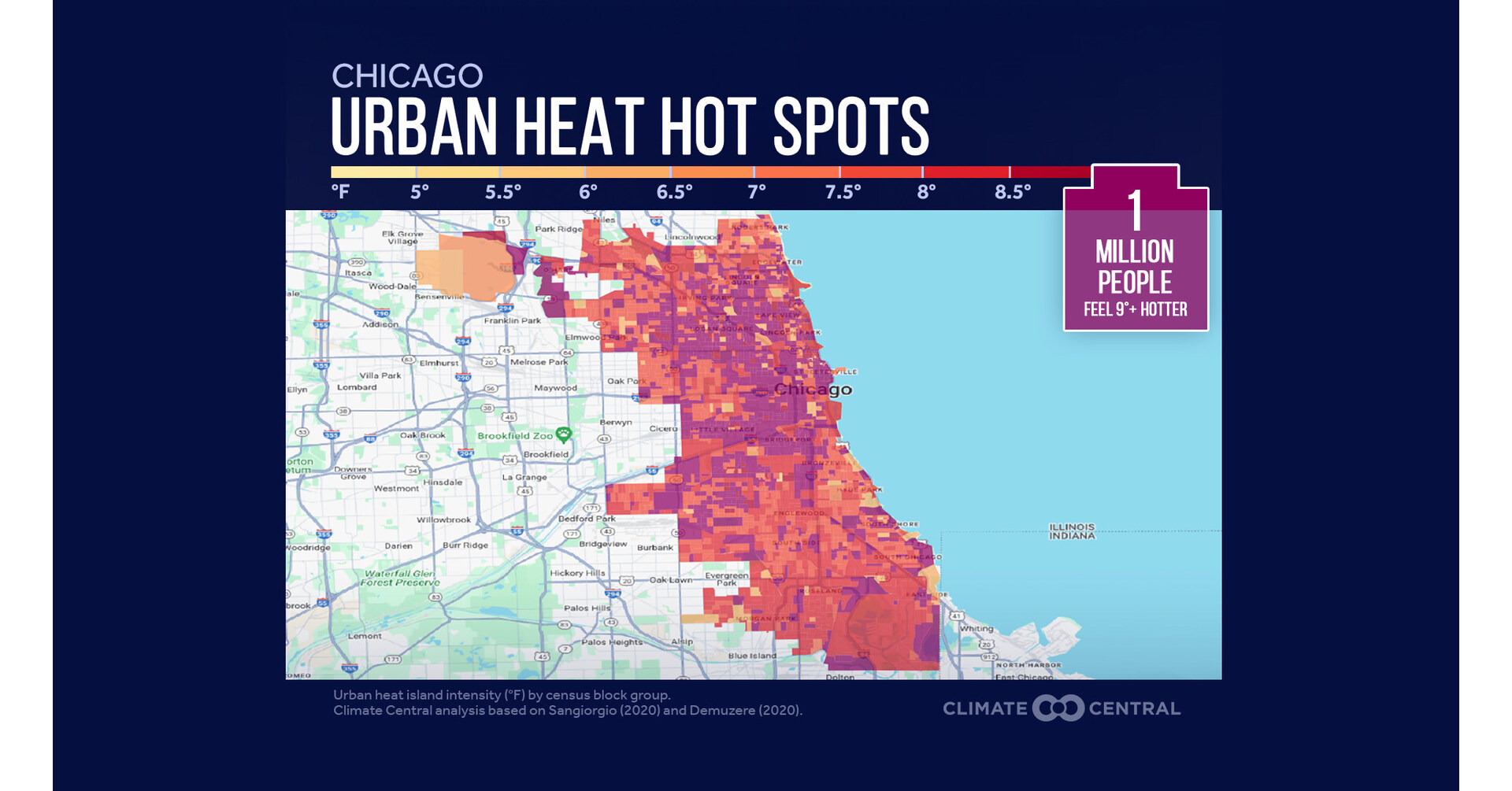Urban heat island effect can add more than 10 degrees to temperatures ...