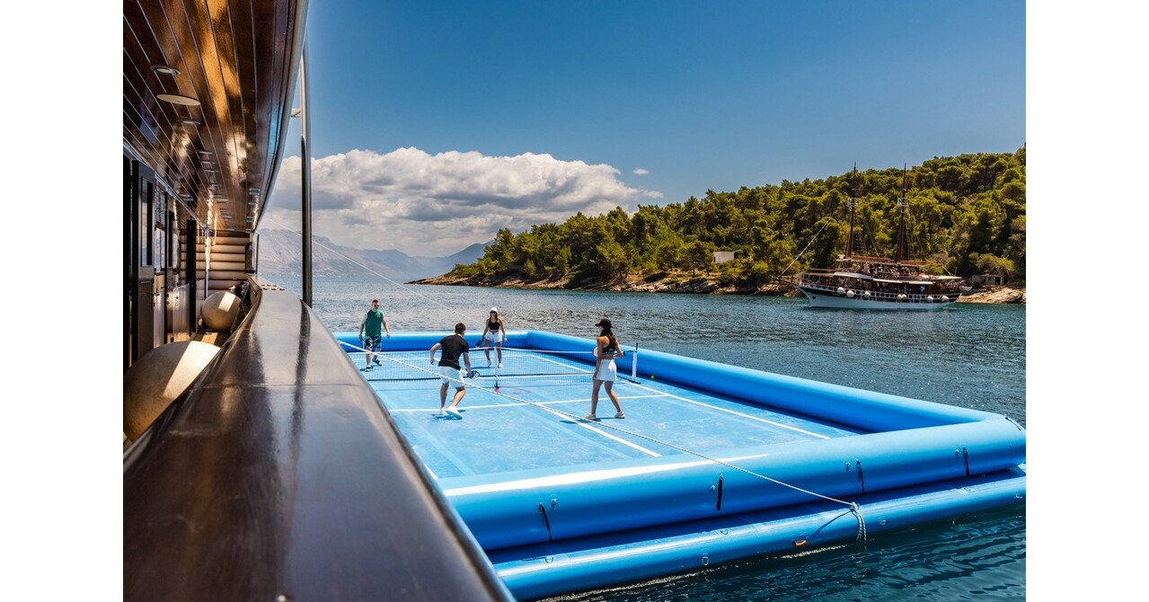 Via Croatia Created the First Floating Pickleball Court in the Adriatic Sea