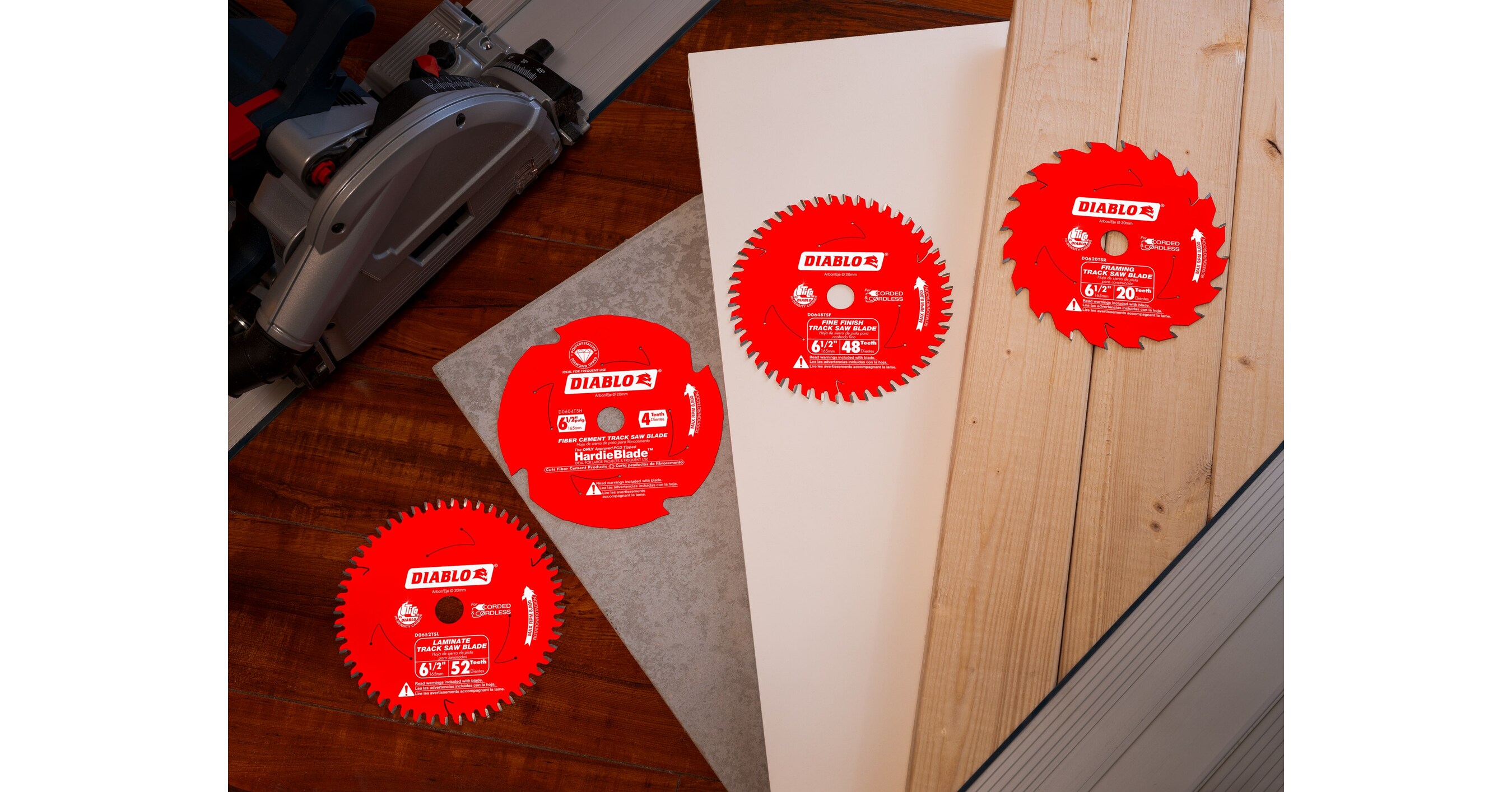 DIABLO TOOLS' NEW RANGE OF 6-1/2" TRACK SAW BLADES 'ON TRACK' FOR ...