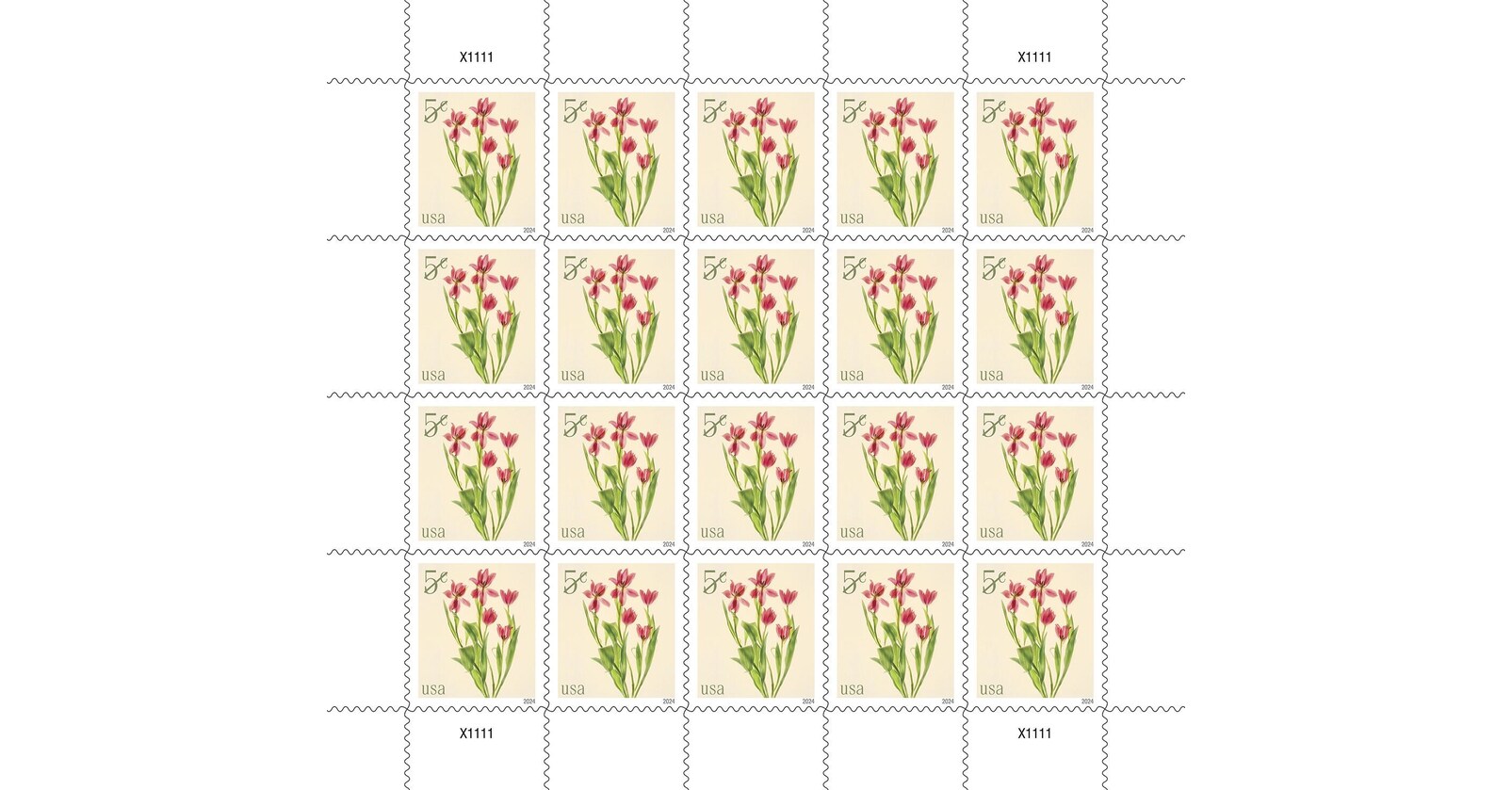 USPS Unveils Graceful Low-Denomination Flower Stamps