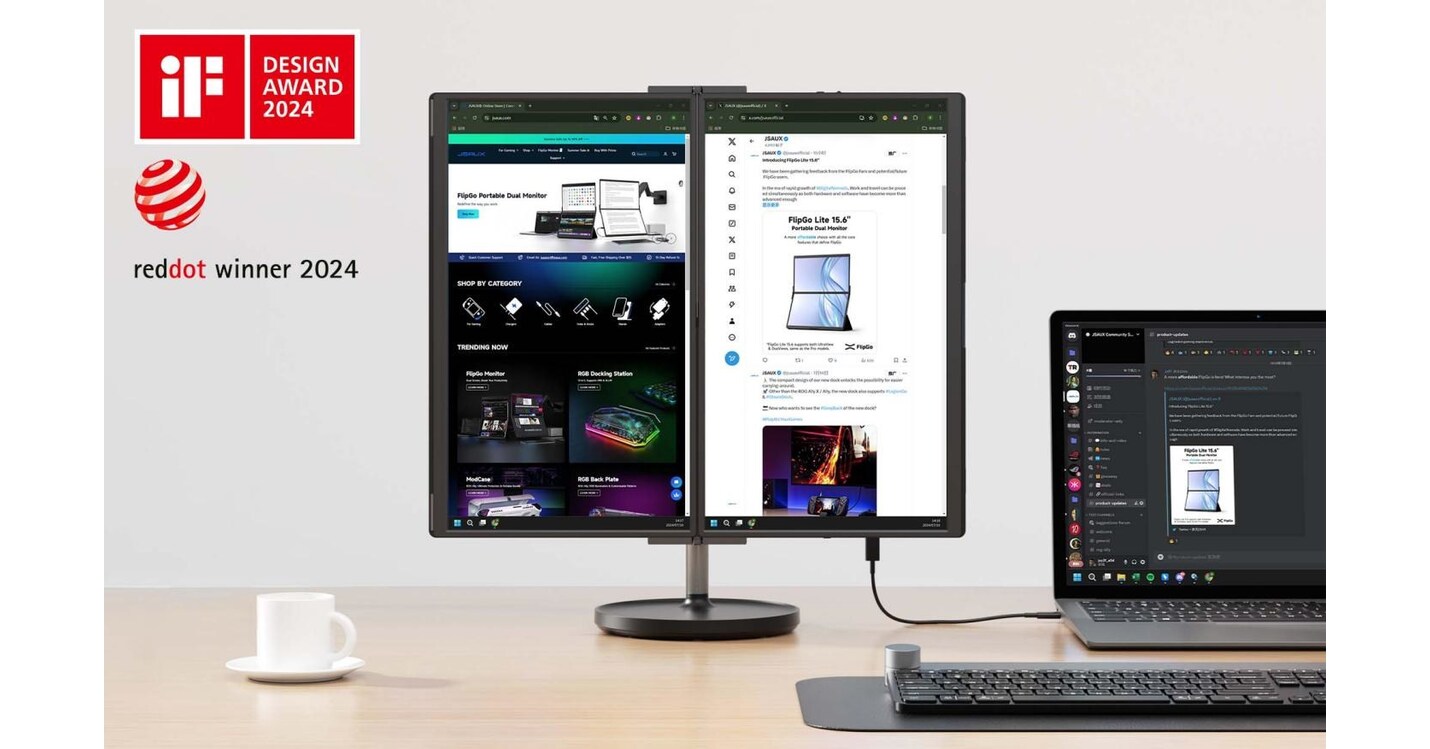 JSAUX'S FLIPGO PORTABLE MONITOR LITE 15.6" IS NOW AVAILABLE