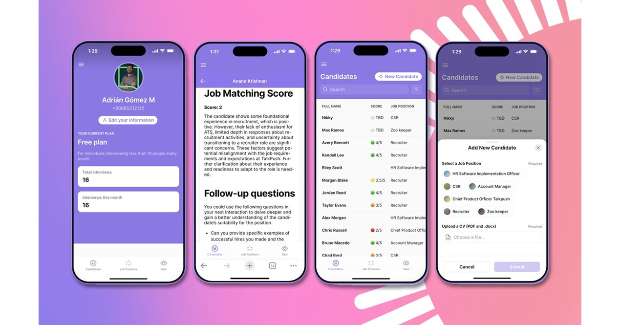 Talkpush Introduces Sam, the First Gen AI-Powered Voice Interviewer