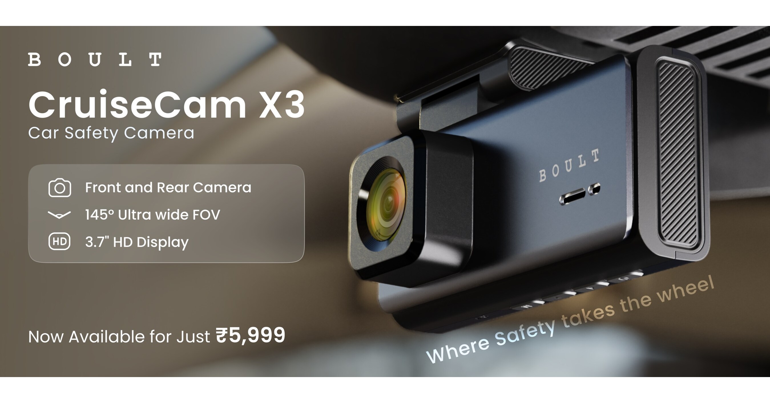 BOULT introduces CruiseCam X3: Dual Vision with 145° FOV, 3.7" HD Touch ...