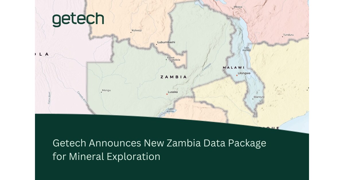 Getech Announces New Zambia Data Package for Mineral Exploration