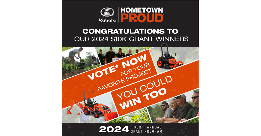 Fourth Annual Kubota Hometown Proud® Grant Program Awards 20 Grants ...