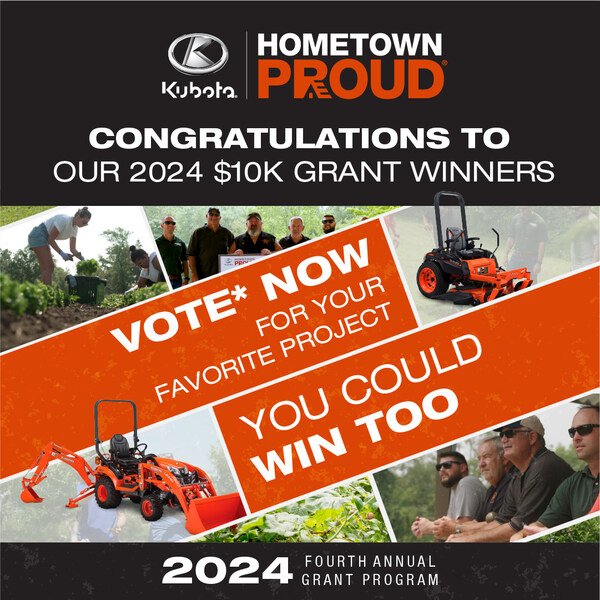 Fourth Annual Kubota Hometown Proud® Grant Program Awards 20 Grants ...