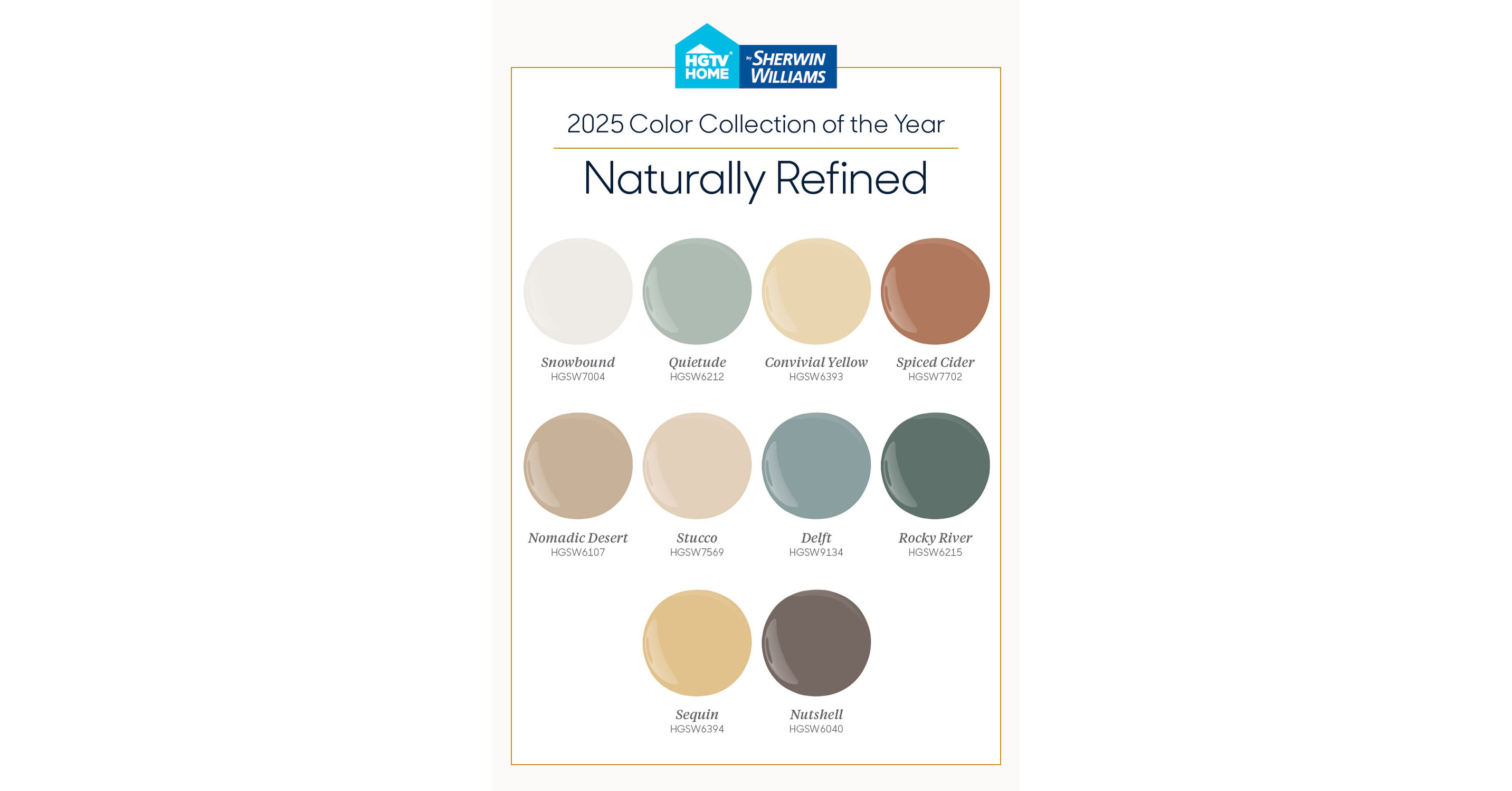HGTV Home® by Sherwin-Williams Announces Timeless and Serene "Naturally ...
