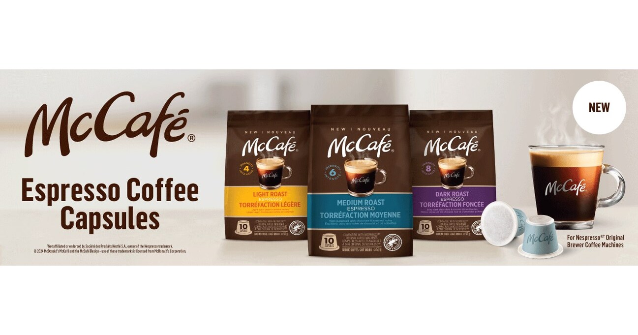 McCafé® Introduces Compostable† Espresso Coffee Capsules for Nespresso ...