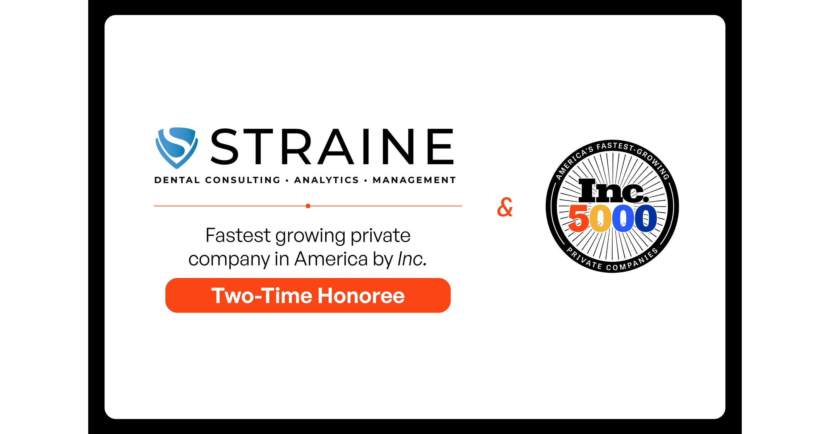 Straine Dental Management Earns Inc. 5000 Recognition For Two Consecutive Years