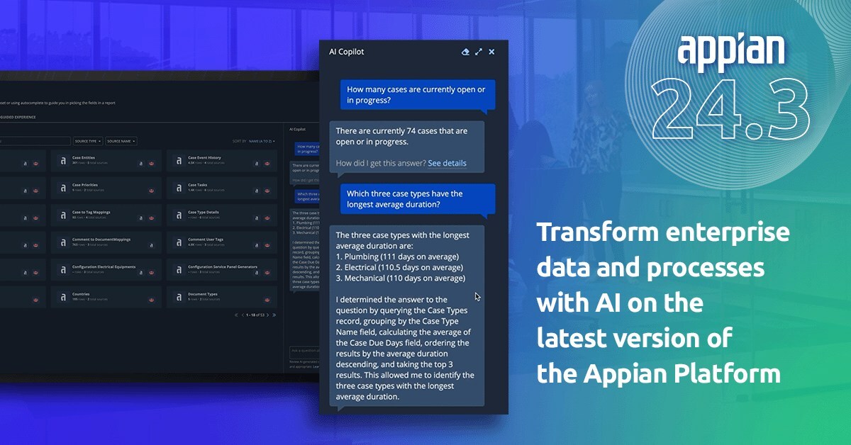 Latest Version of the Appian Platform Transforms Enterprise Data and ...