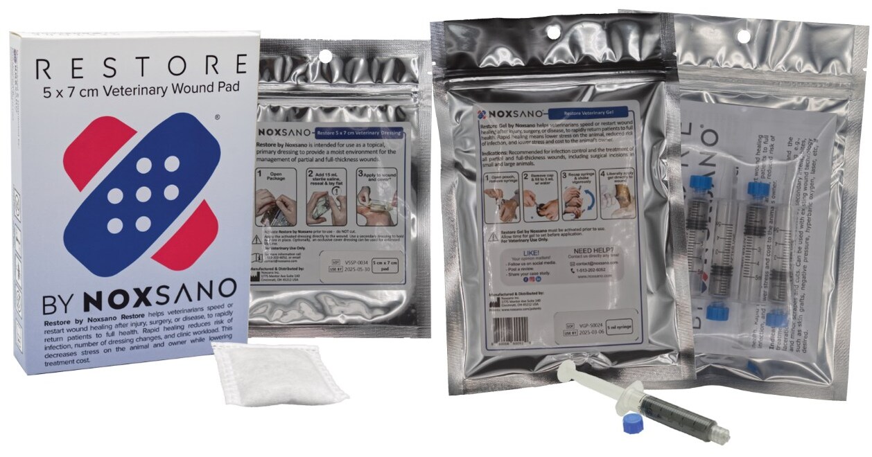 Noxsano's Restore Wound Pads and Gels Cut Wound Healing Time, Reducing ...