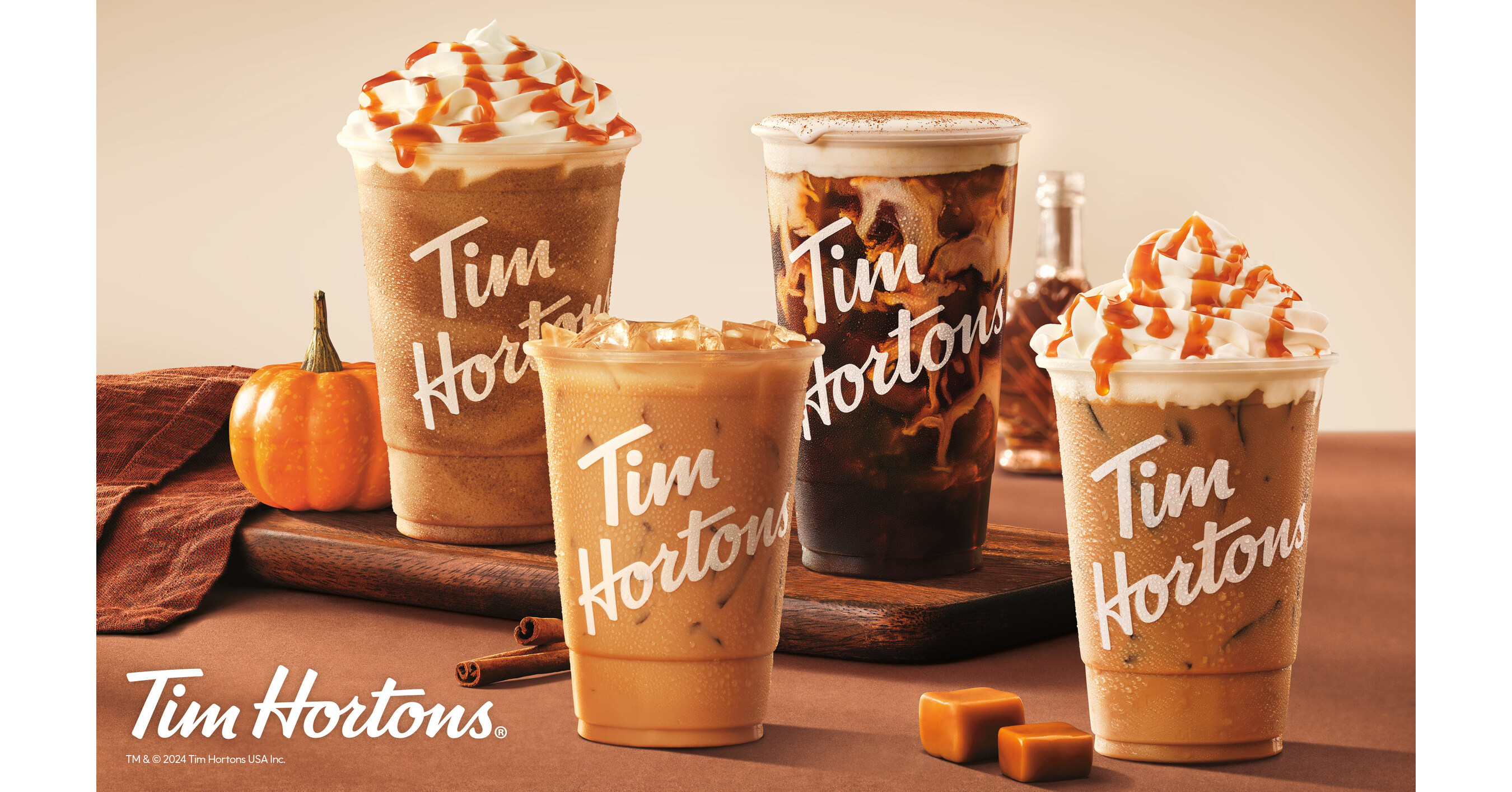 Pumpkin Spice season has arrived at Tim Hortons US restaurants, along ...