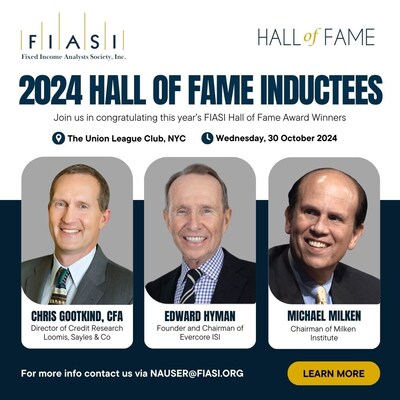 Fixed Income Analysts Society, Inc. (FIASI) Announces 2024 Hall of Fame ...
