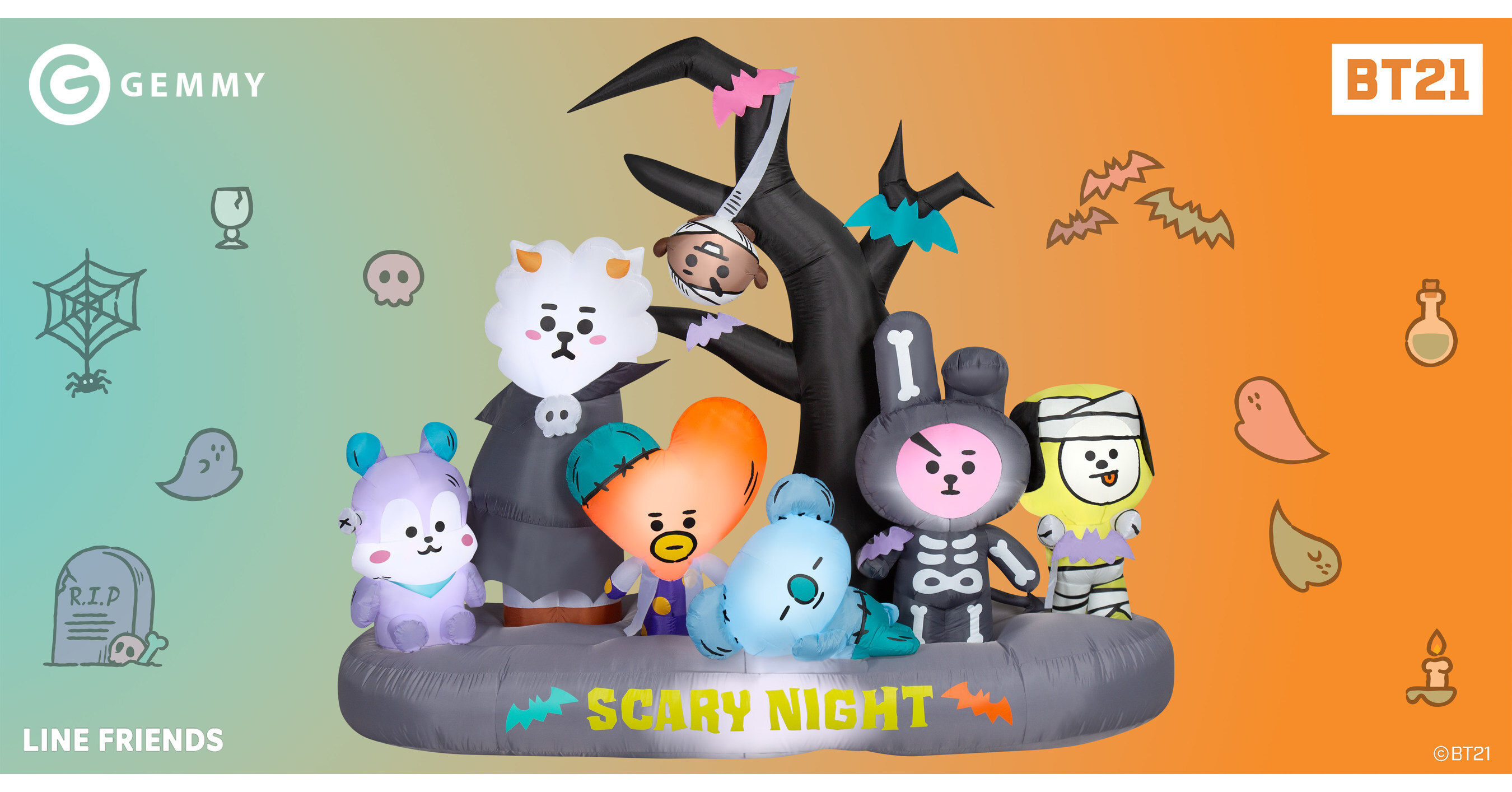 Adorable NEW BT21 Airblown® Inflatable Revealed by Gemmy for Halloween