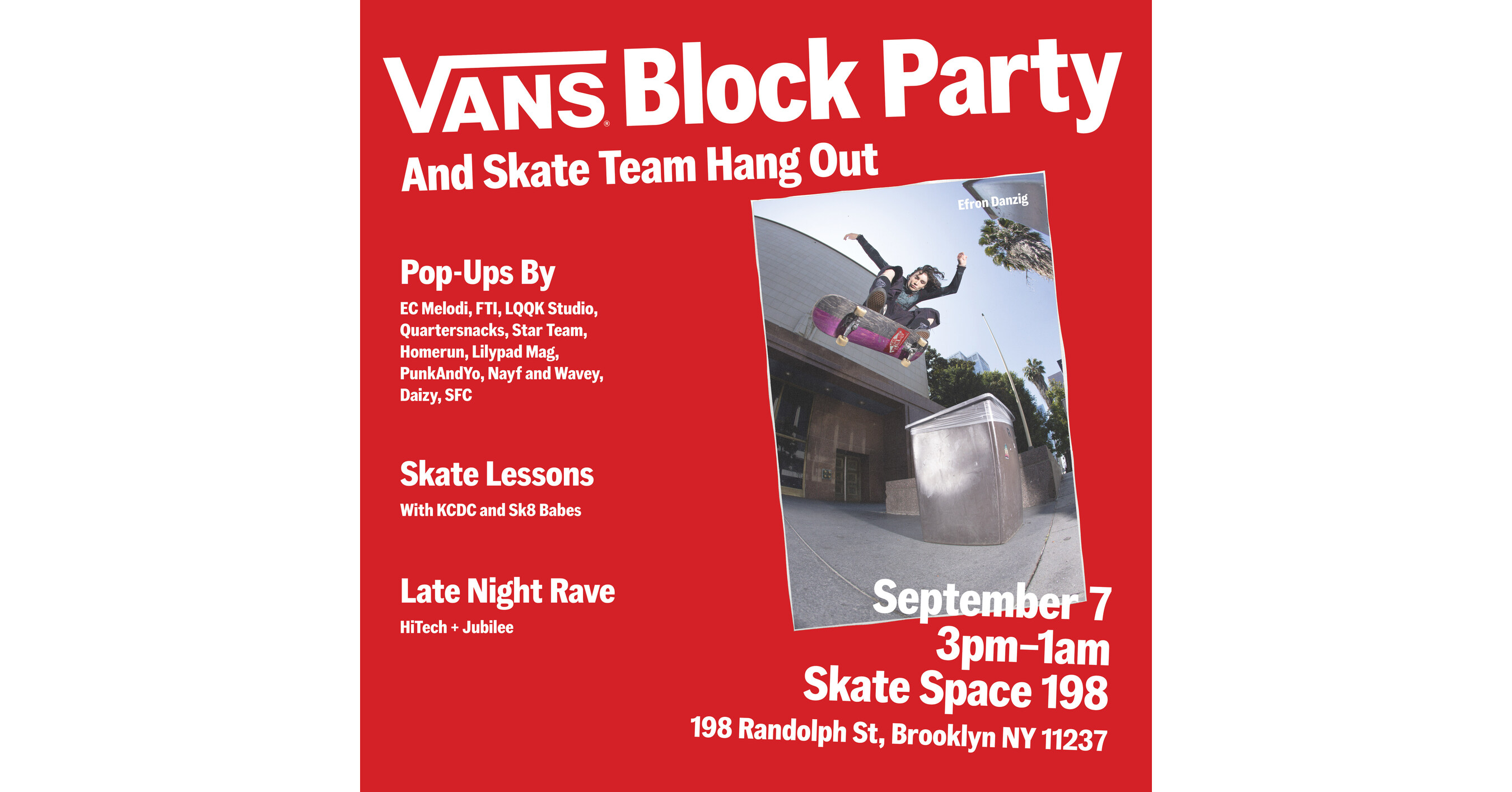 Vans Celebrates New York's Skate Community with a Block Party in Brooklyn
