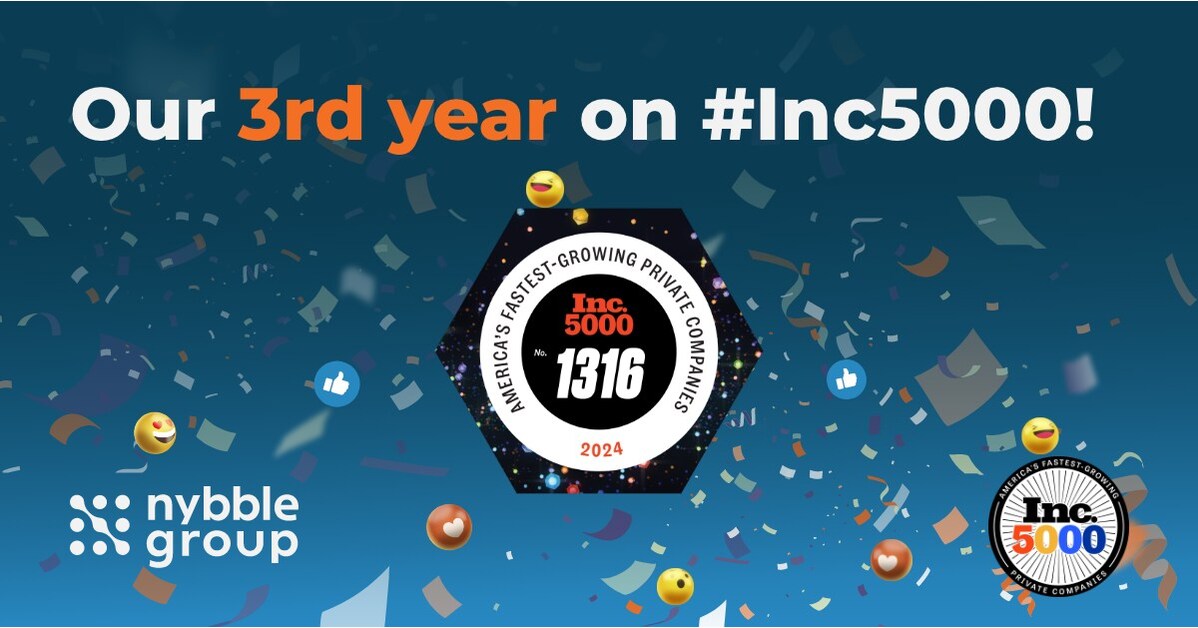 Nybble Group Ranks No. 168 on the 2024 Inc. 5000 Software List