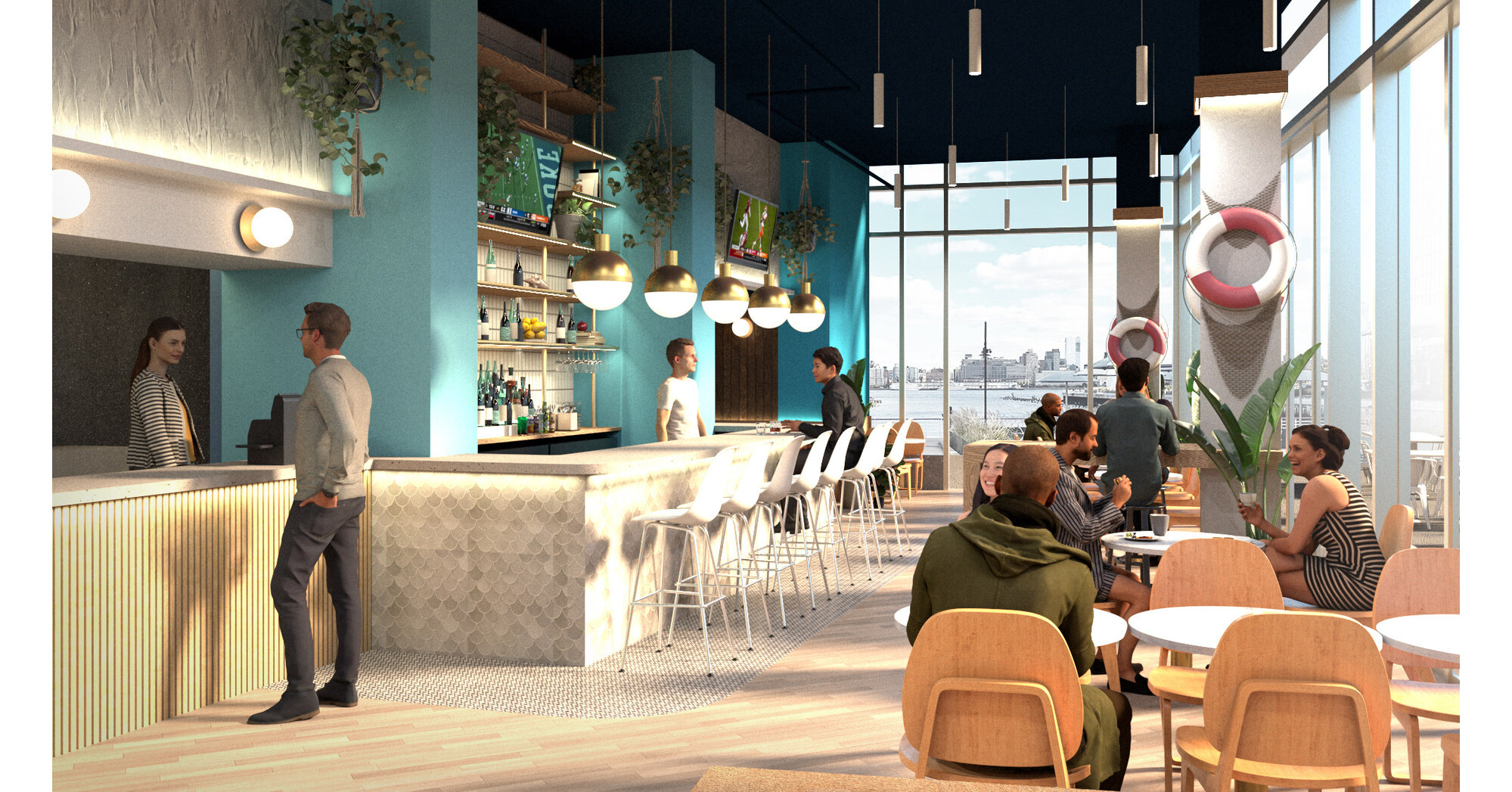 WATERFRONT RESTAURANT BLUE ANCHOR BAR + KITCHEN NOW OPEN IN NEWPORT