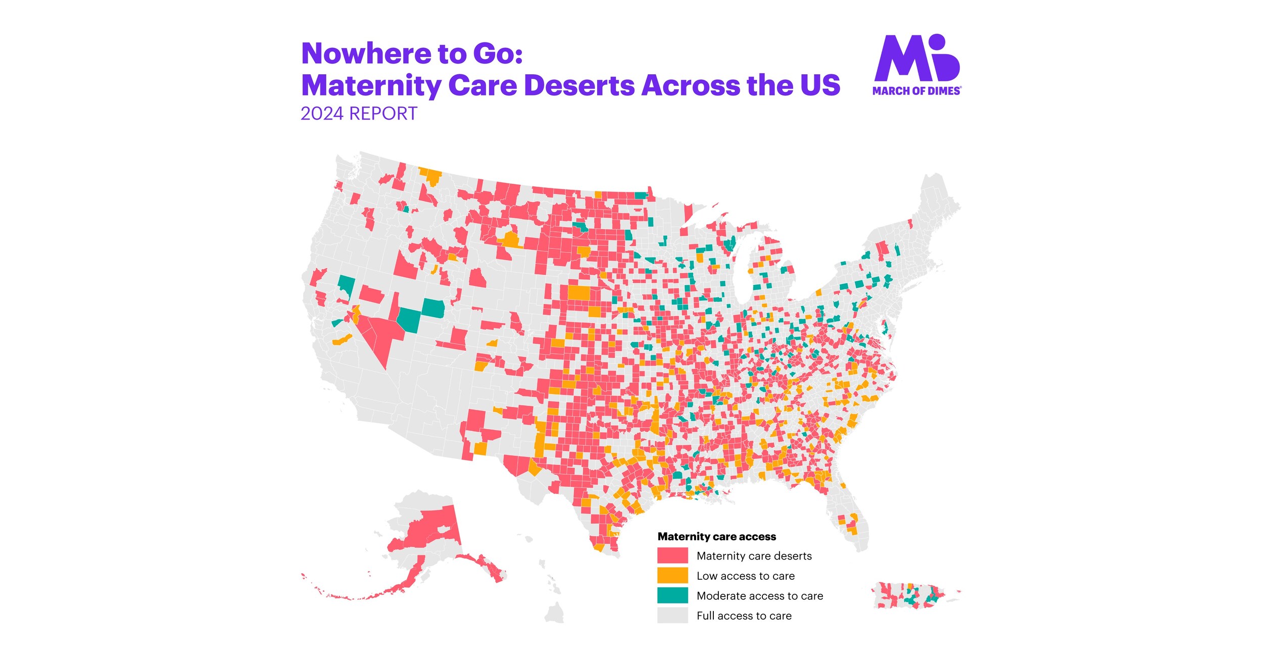 March of Dimes 2024 Maternity Care Deserts Report Reveals Millions of ...
