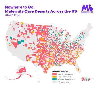 March of Dimes 2024 Maternity Care Deserts Report Reveals Millions of ...