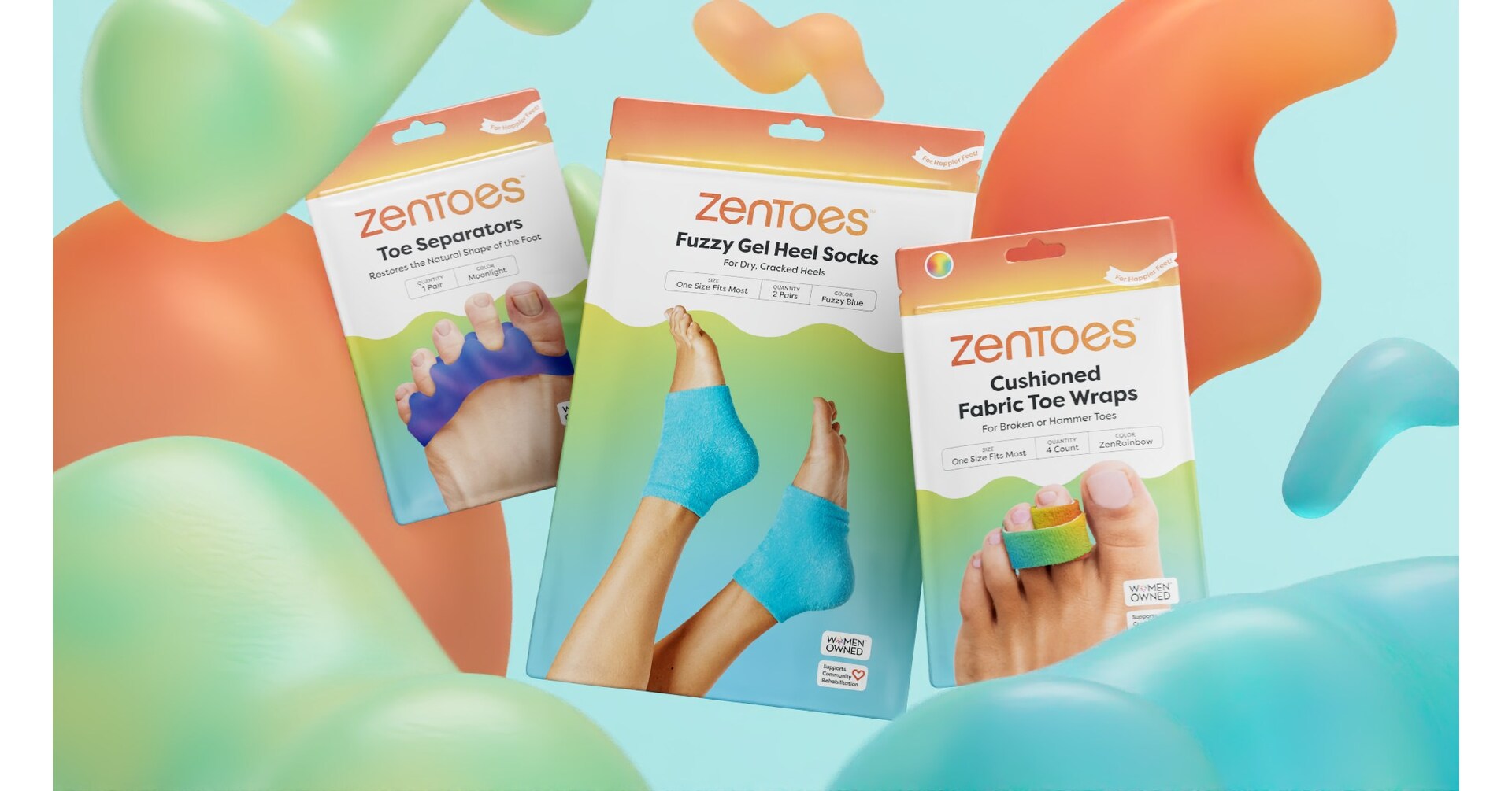 ZenToes Unveils New Packaging Design to Bring Fresh Fun to Foot Care