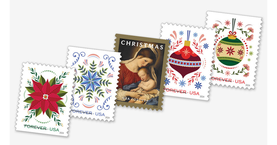 Holiday Cheer Takes Center Stage: USPS Unveils Festive Holiday Stamps ...