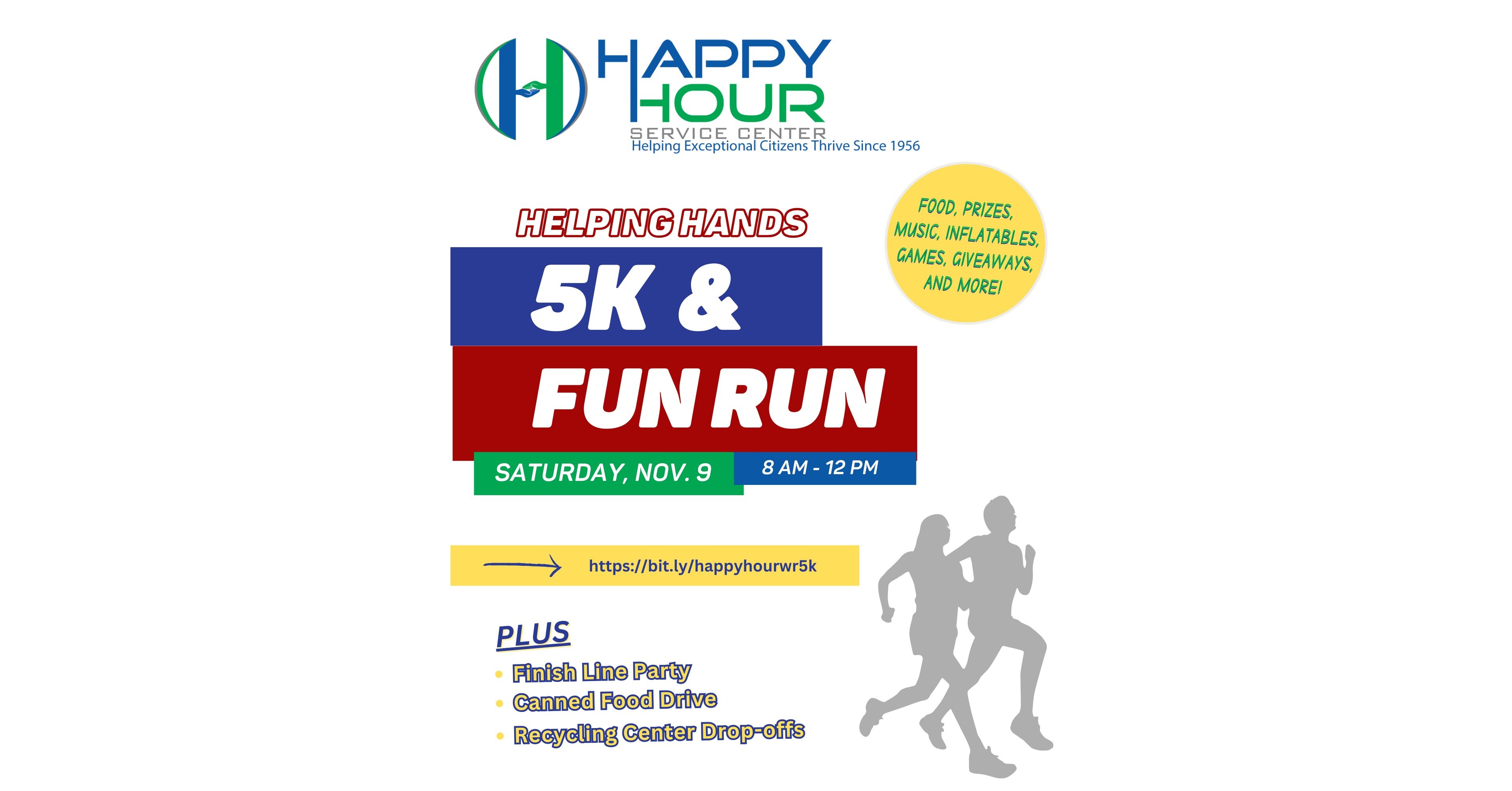 Happy Hour Service Center to Hold Helping Hands 5K & Fun Run