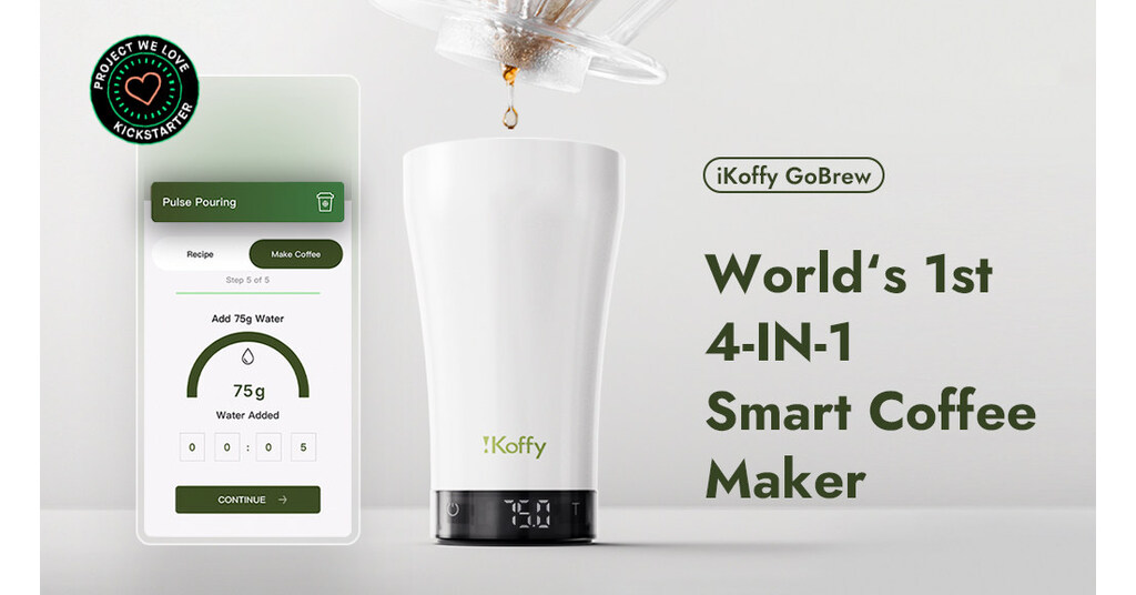 The World's 1st 4-in-1 Portable Smart Coffee Maker, iKoffy GoBrew ...
