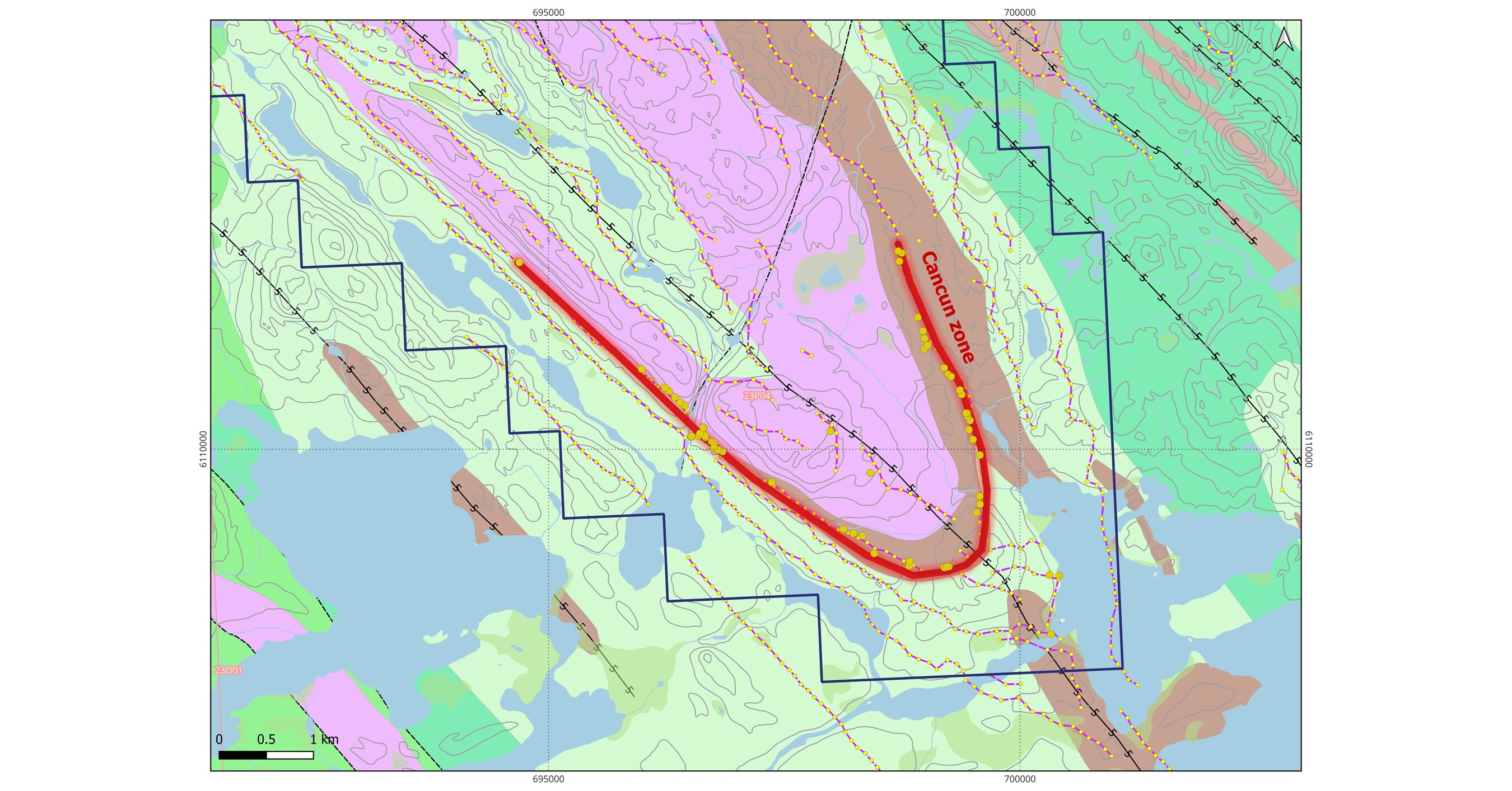 MASSIVE SULFIDE MINERALIZATION TRACED OVER 9 KILOMETRES
