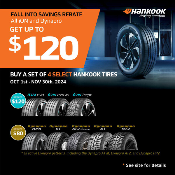 Fall into Savings! Hankook Tire Offers Up to $120 Savings in Fall 2024 ...