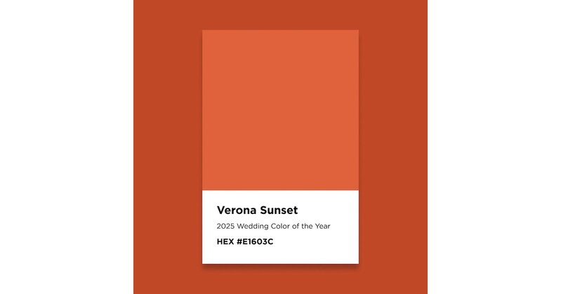 Verona Sunset Is Named the 2025 Wedding Color of the Year - Oct 3, 2024