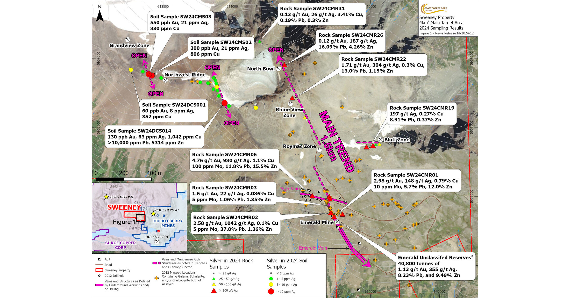 Coast Copper Samples and Extends High-Grade Silver Over 1.5 km Strike ...