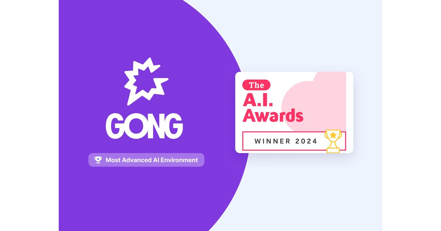 Gong Named a Winner in The Cloud Awards Inaugural AI Awards