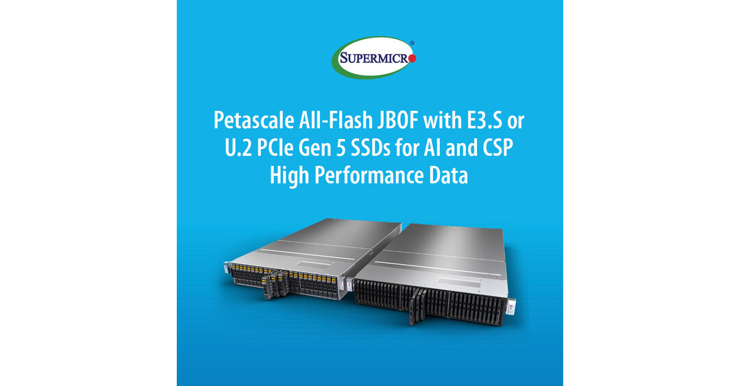 Supermicro Adds New Petascale JBOF All-Flash Storage Solution ...