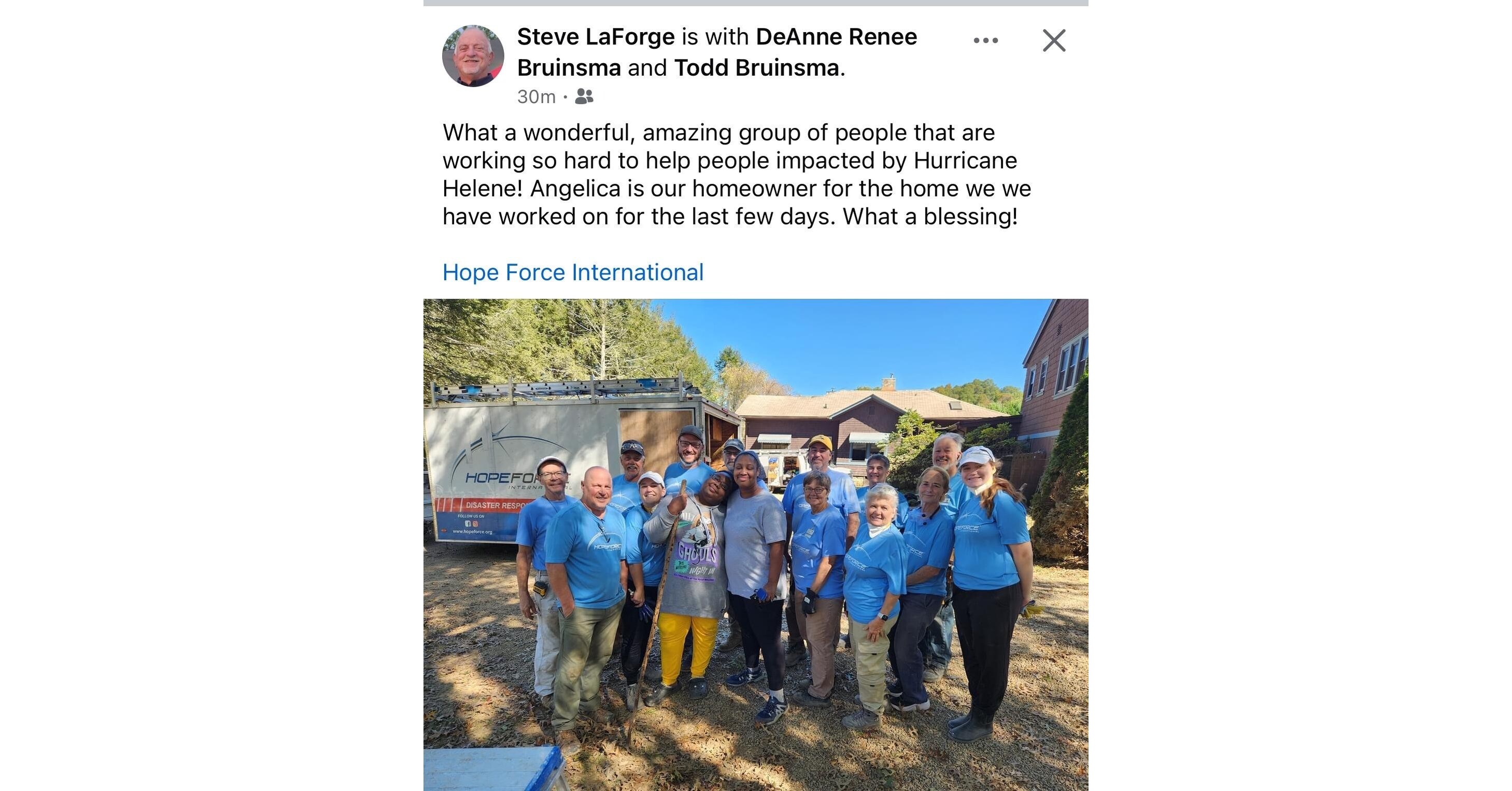 Hope Force International Delivers Critical Hurricane Relief Powered by ...