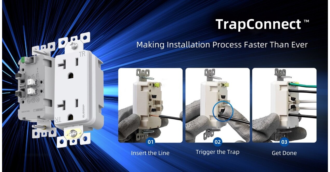ELEGRP a dévoilé sa solution brevetée de câblage rapide TrapConnect™ et ses prises GFCI 3-en-1 ...