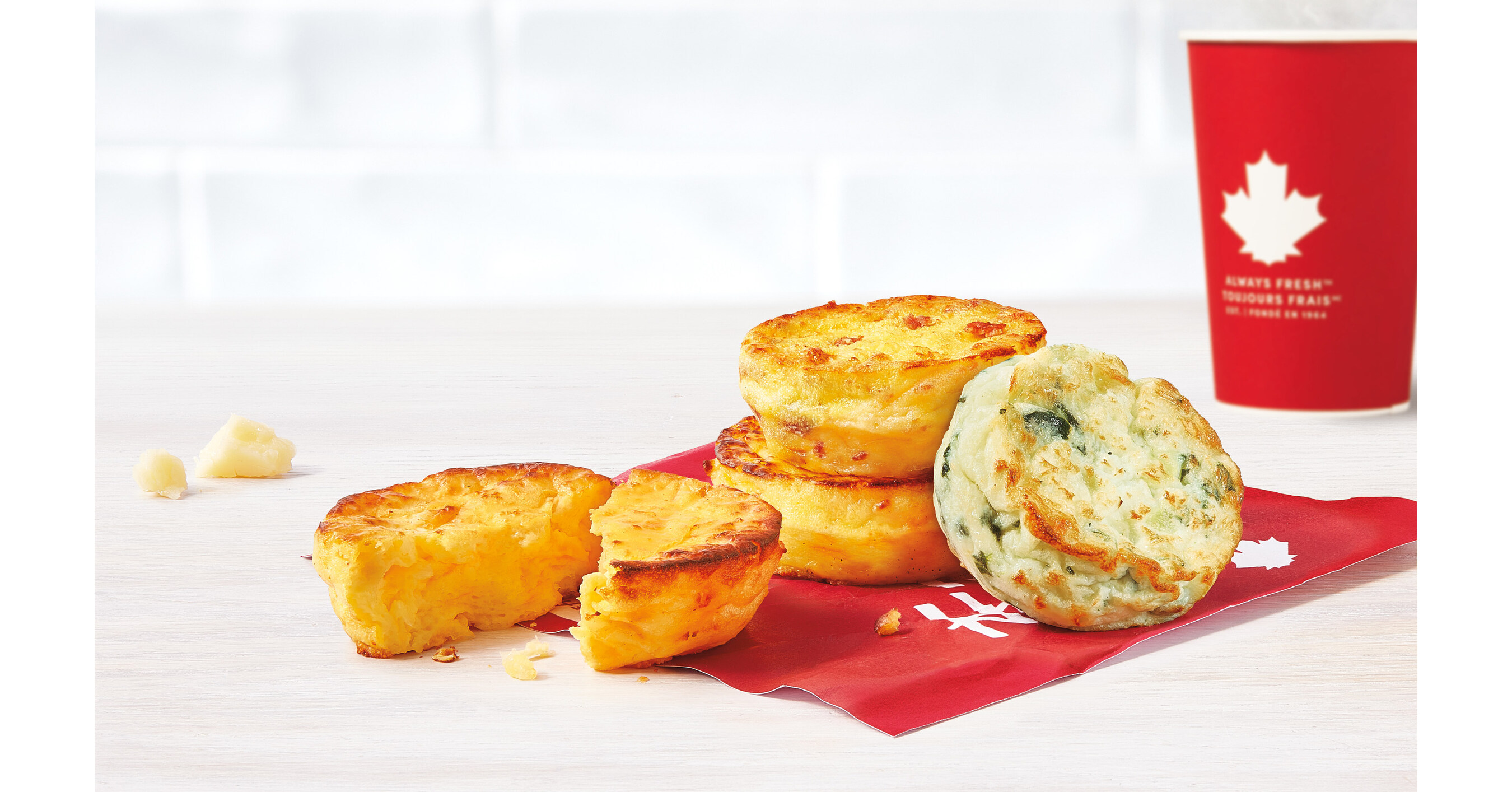 Try the delicious new Four Cheese Omelette Bites at Tim Hortons, a high ...