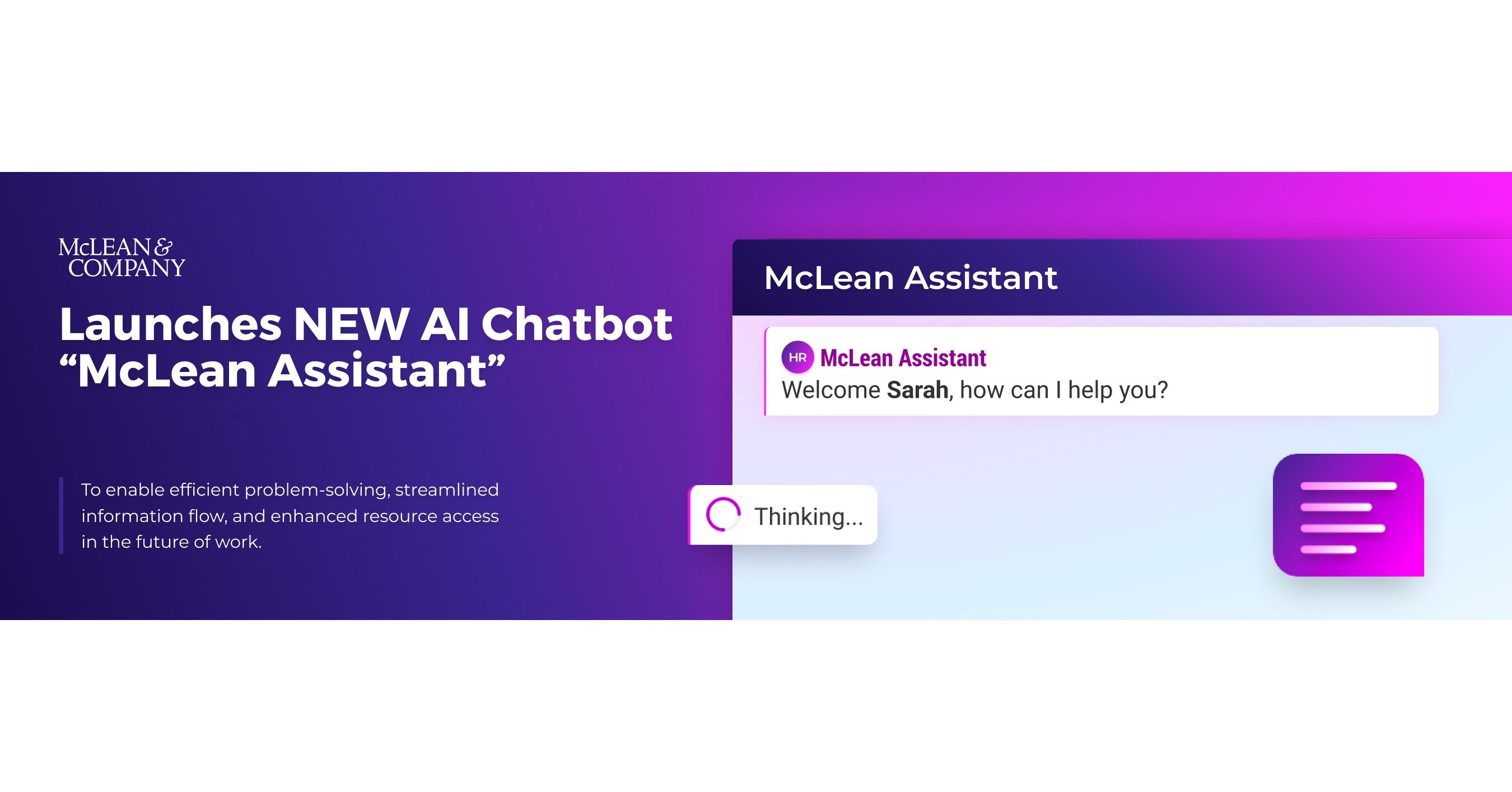 McLean & Company Announces Launch of New AI-Powered HR Assistant to ...