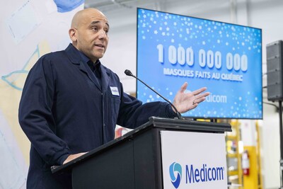 Medicom celebrates the production of its billionth mask in Quebec with ...