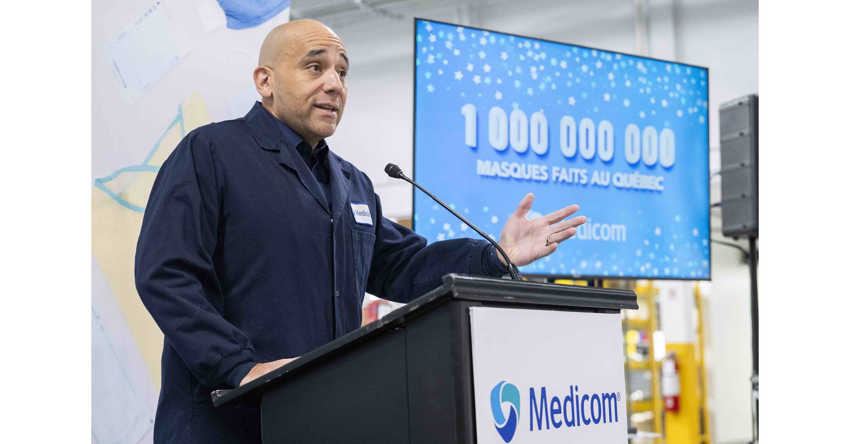 Medicom celebrates the production of its billionth mask in Quebec with ...