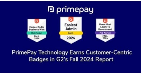 PrimePay Technology Earns Customer-Centric Badges in G2's Fall 2024 Report